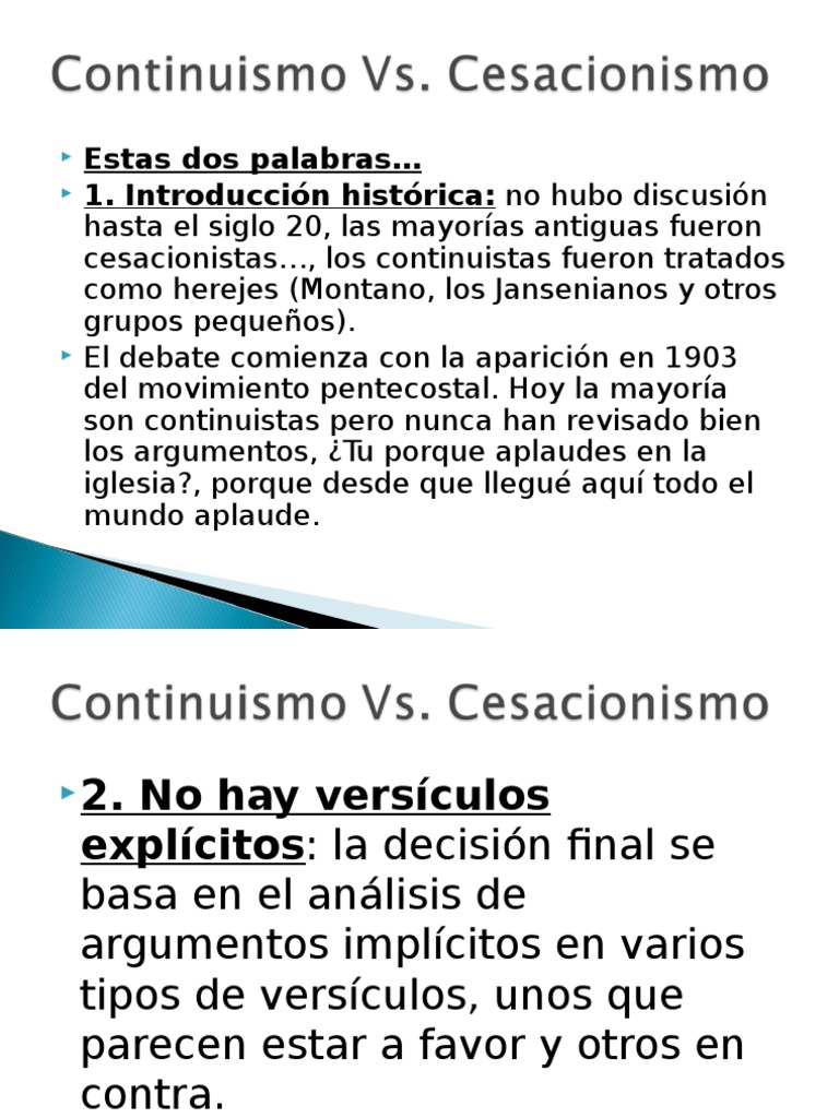 01 Continuismo VS Cesacionismo | PDF | Profecía | Cristo (título)