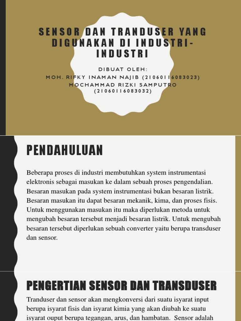 TUGAS Sensor Dan Tranduser Di INDUSTRI | PDF