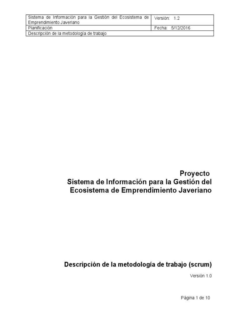Documentación Metodologia Scrum | PDF | Ingeniería de Sistemas ...