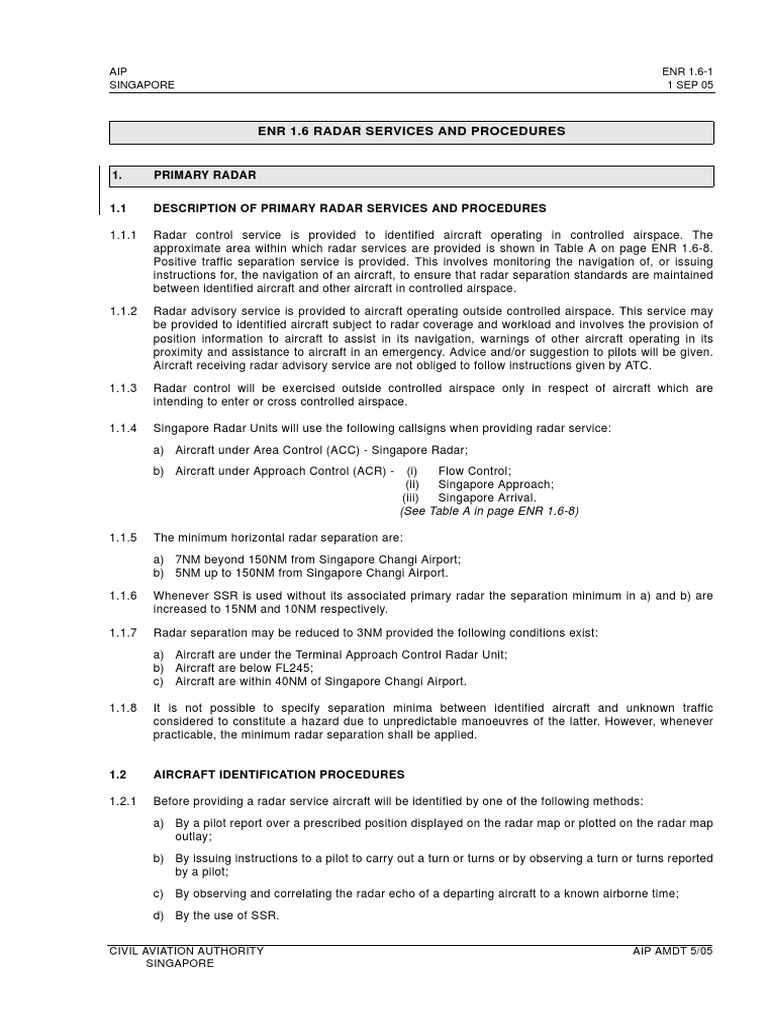 Caas - Aip - Enr (Radio Failure) | PDF | Transponder (Aeronautics) | Air Traffic Control