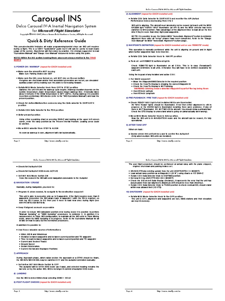Quick Reference Guide Compact | PDF | Inertial Navigation System ...