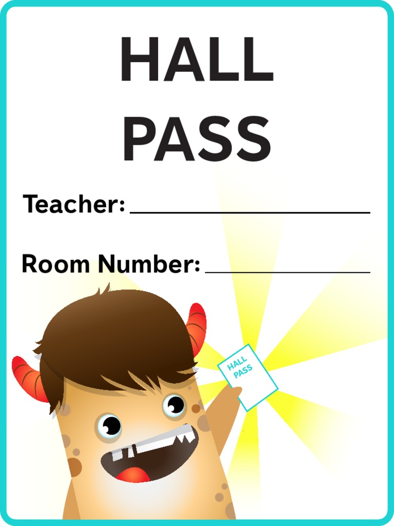 Hall Pass Template for Teachers | PDF