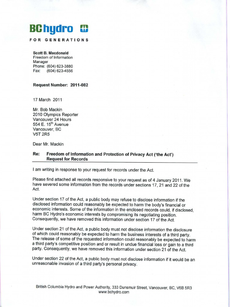 BC Hydro Fois | PDF | British Columbia | Electrical Substation