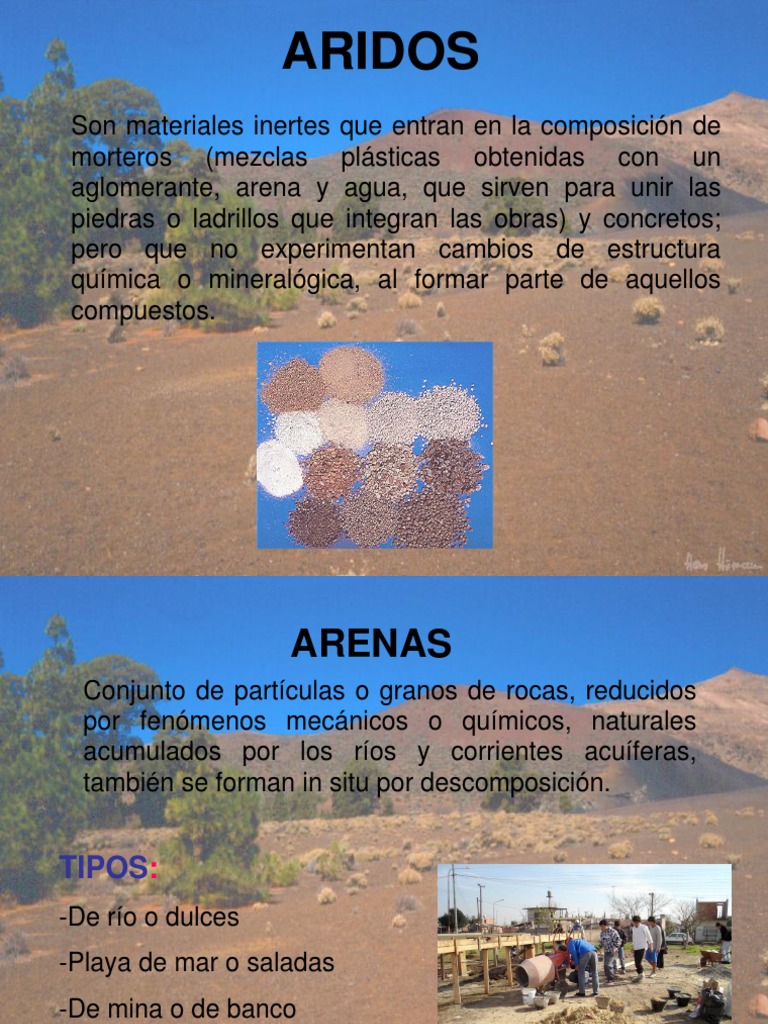 Clasificación y Usos de Áridos en Construcción | PDF | Roca (geología ...