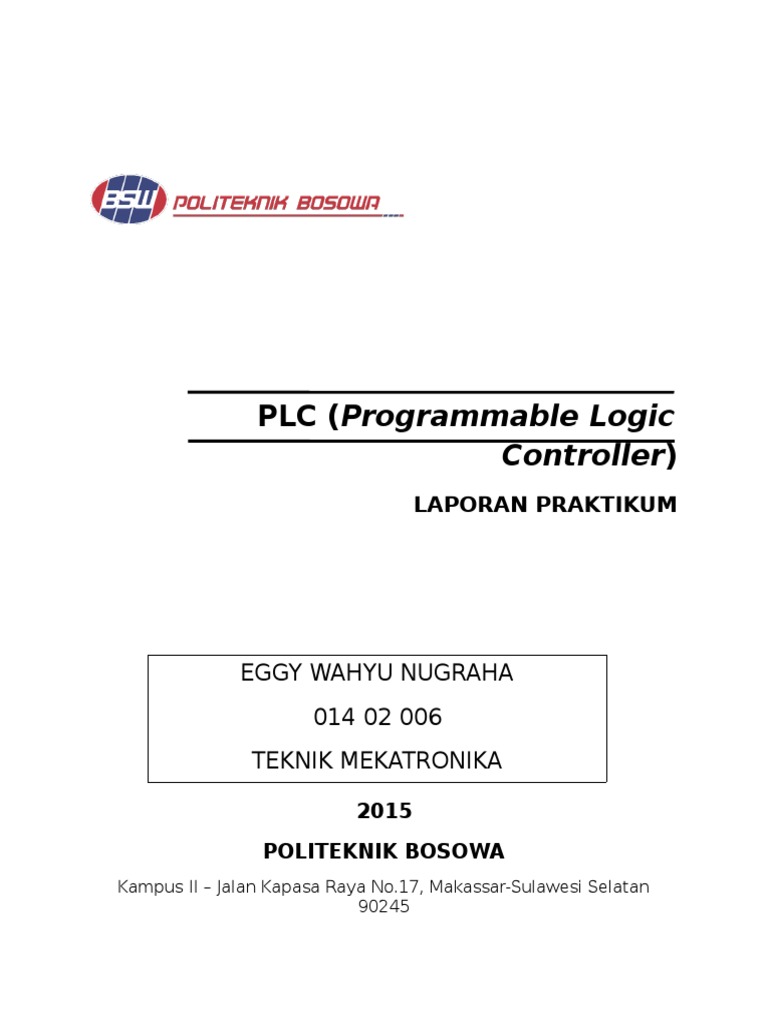 Laporan PLC | PDF | Komputer | Teknologi & Rekayasa