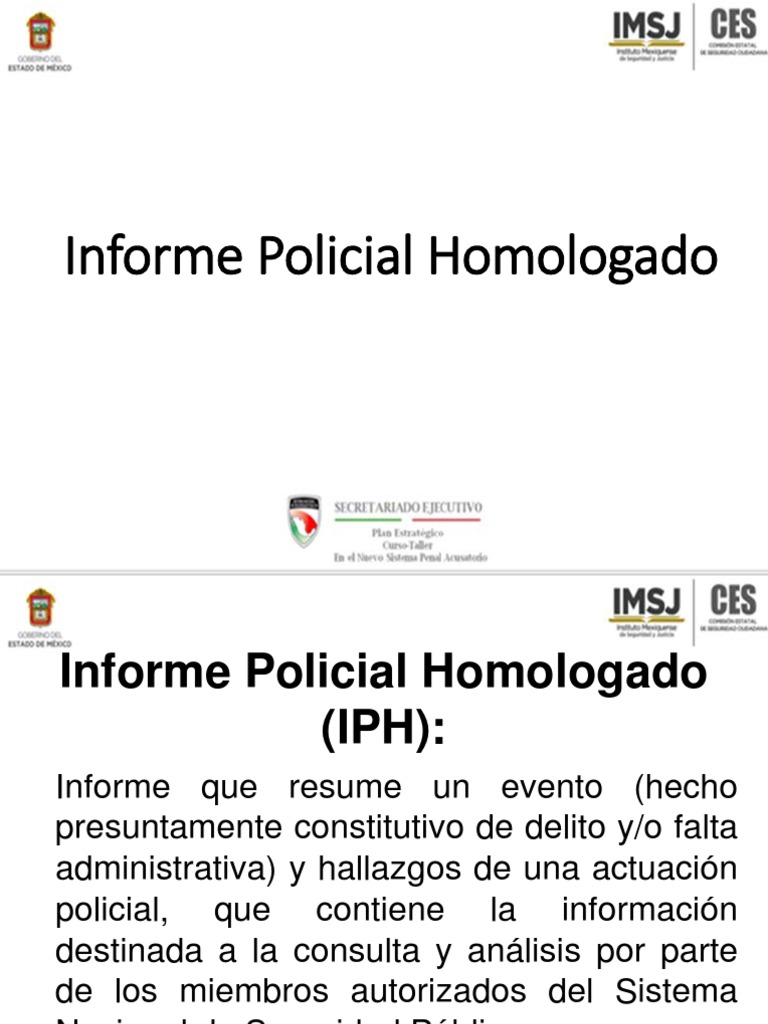 INFORME POLICIAL HOMOLOGADO.pdf | Policía | Ciencias Políticas