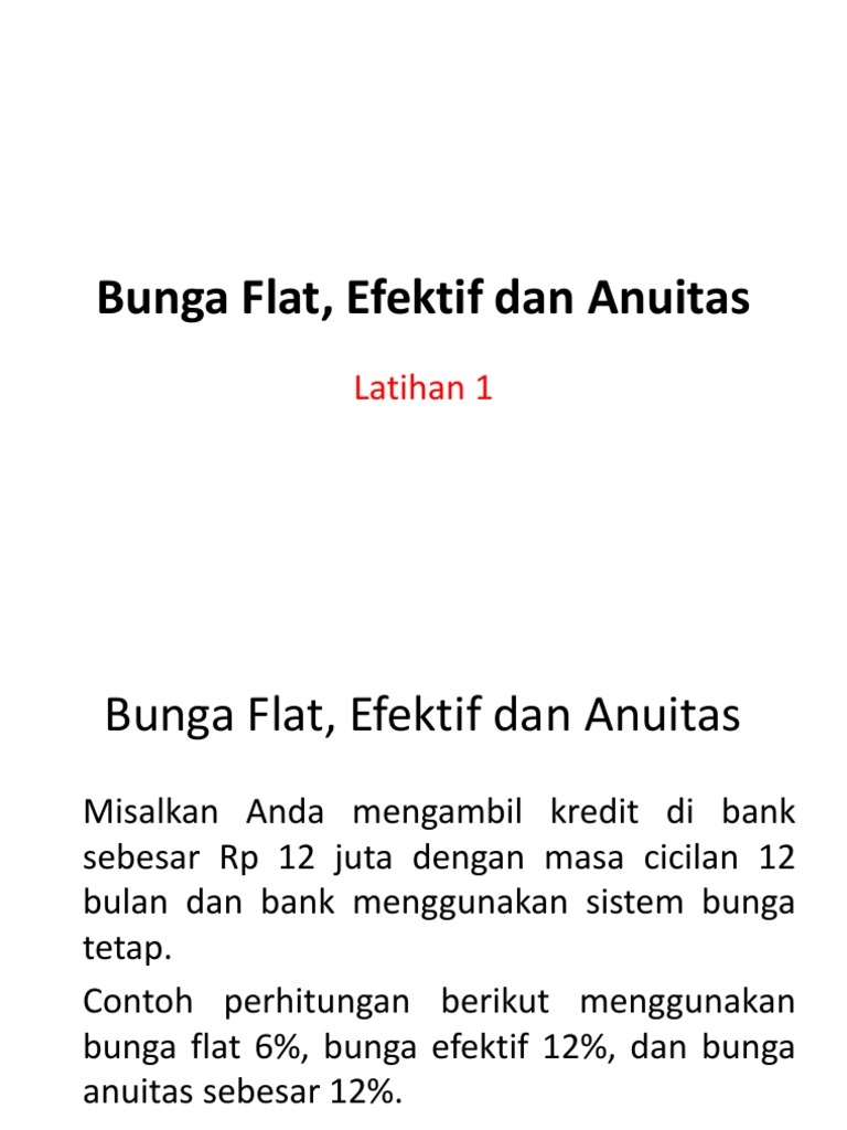 Bunga Flat Efektif Dan Anuitas | PDF
