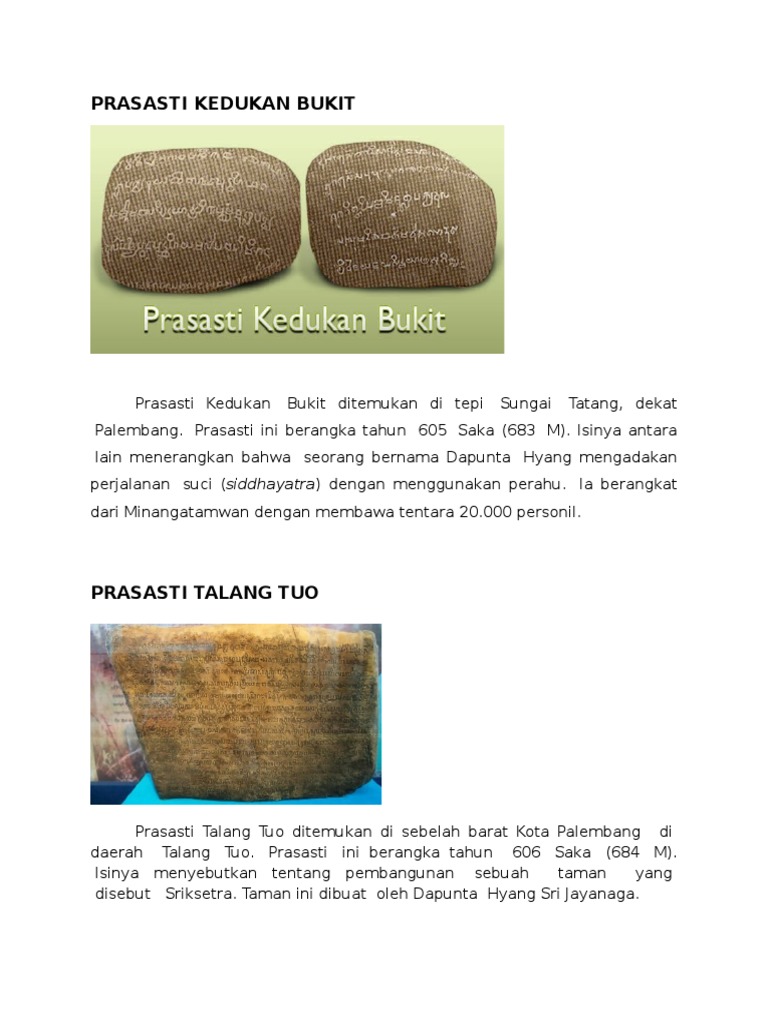 Prasasti Kedukan Bukit | PDF