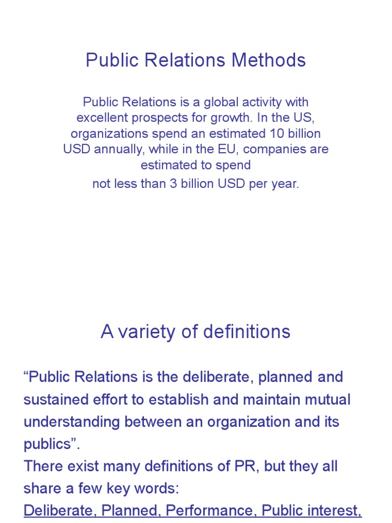 Public Relations Theory and Methods | Public Relations | Persuasion