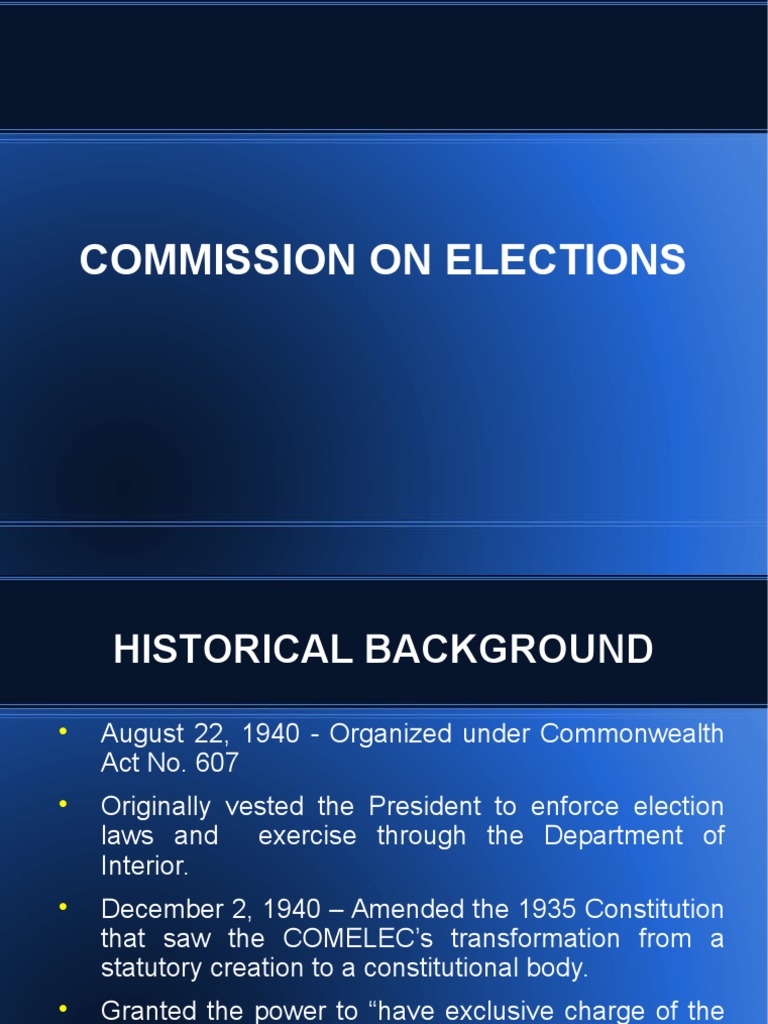 (GROUP 1) Comelec | Download Free PDF | Commission On Elections (Philippines) | Mandamus