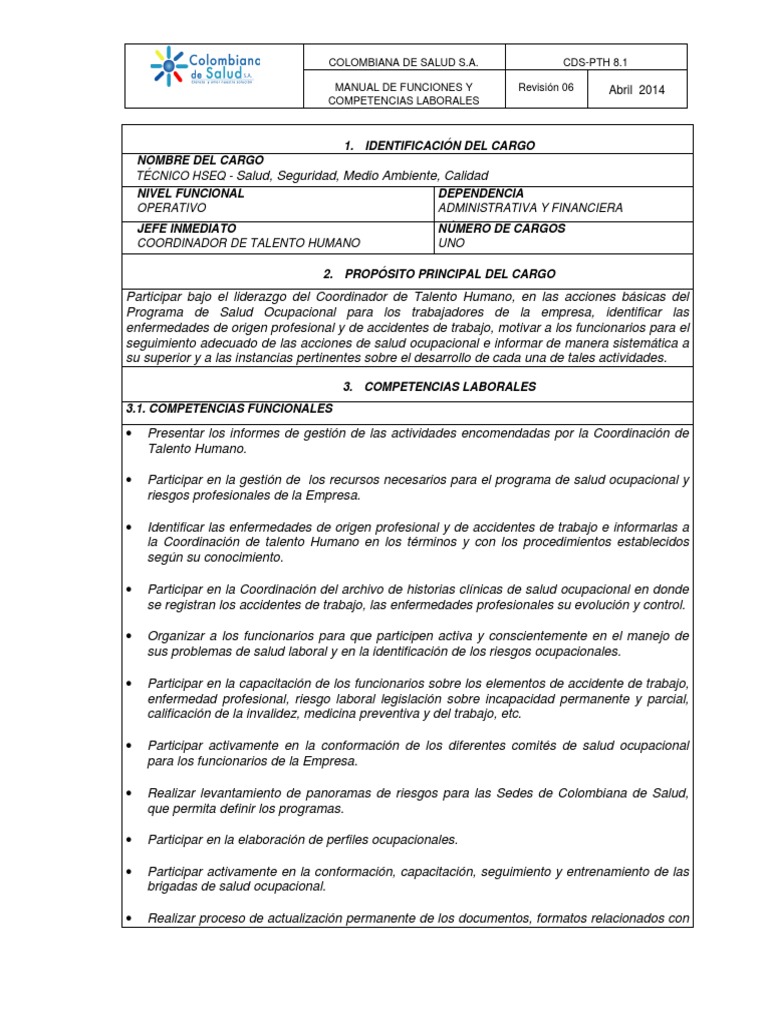 Tecnico Hseq Pdf Pdf Gestión De La Calidad Calidad Comercial