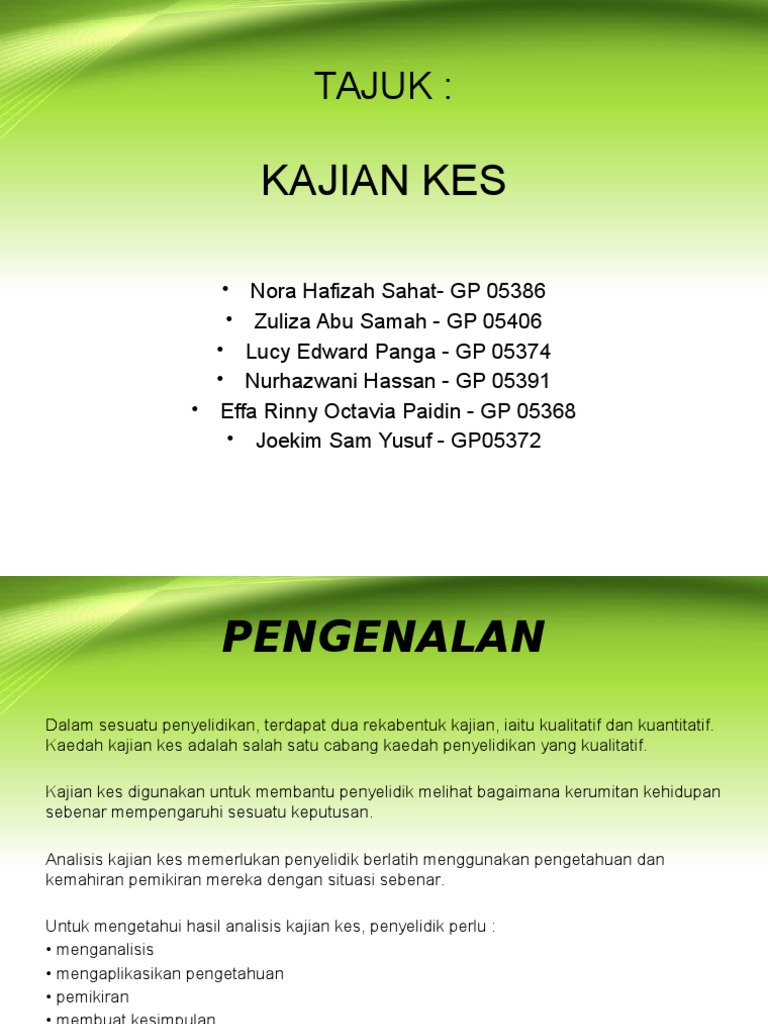 Kump 6 Kajian Kes | PDF