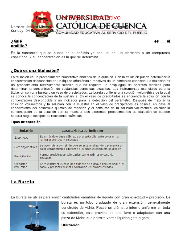 Qué Es El Análito | PDF | Valoración | Química