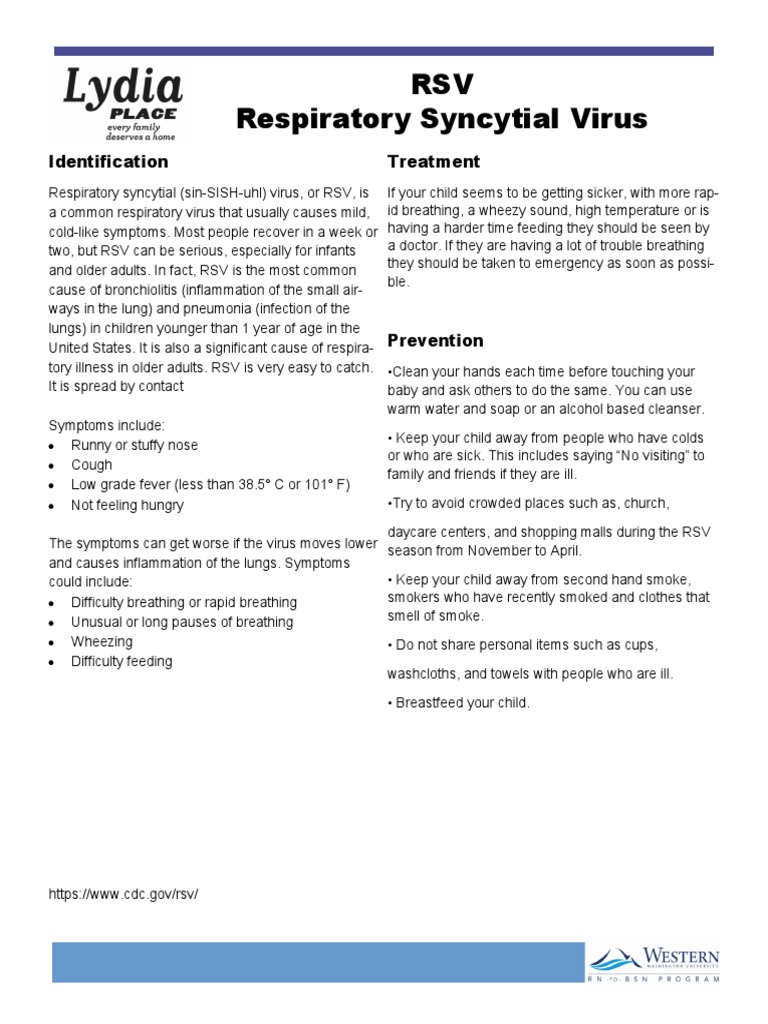 RSV Respiratory Syncytial Virus: Identification Treatment | PDF ...