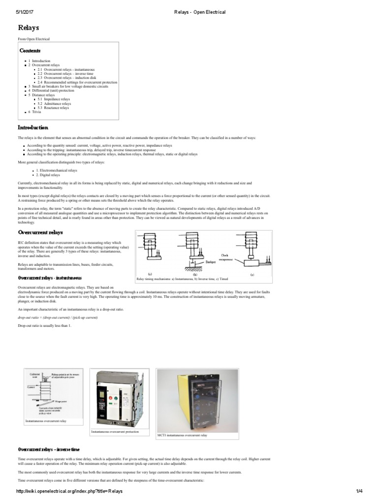 Relays - Open Electrical | PDF | Relay | Electrical Impedance