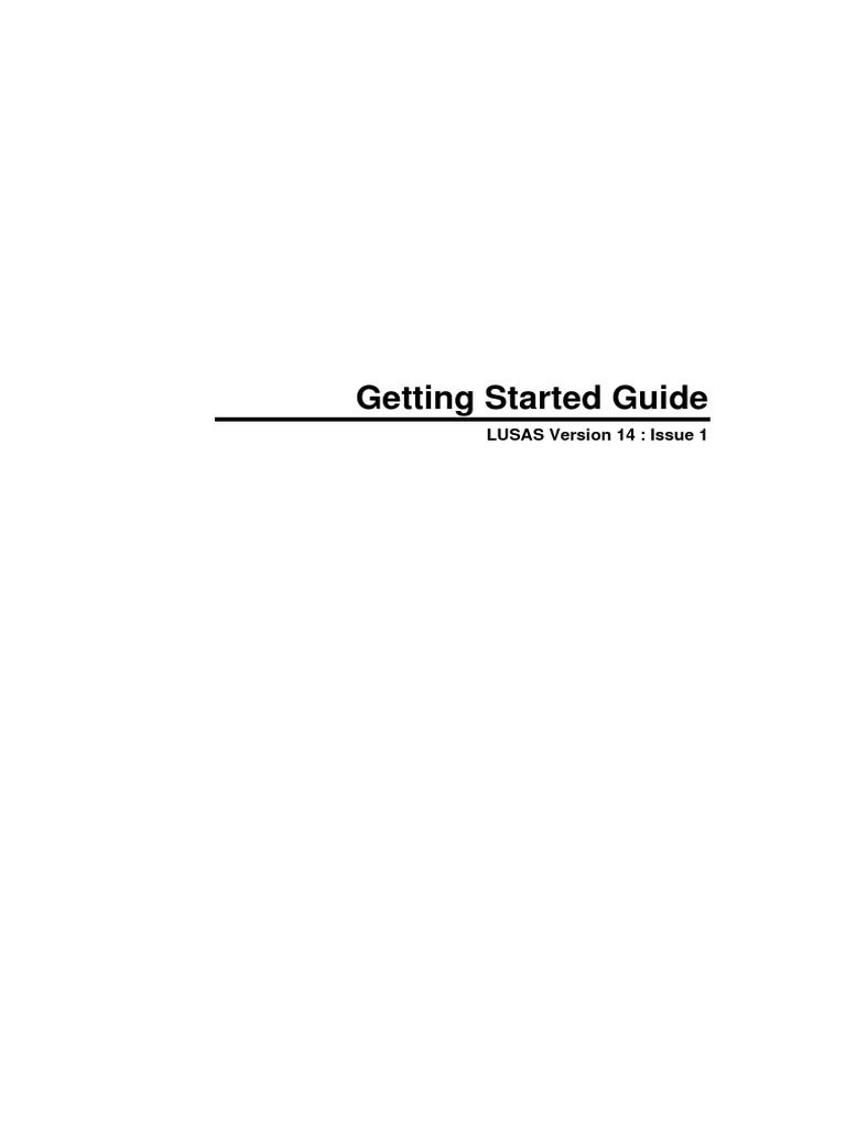 LUSAS V14.0 Getting Started Guide | PDF | Technical Support | Line ... LUSAS V14.0 Getting Started Guide | PDF | Technical Support | Line ...