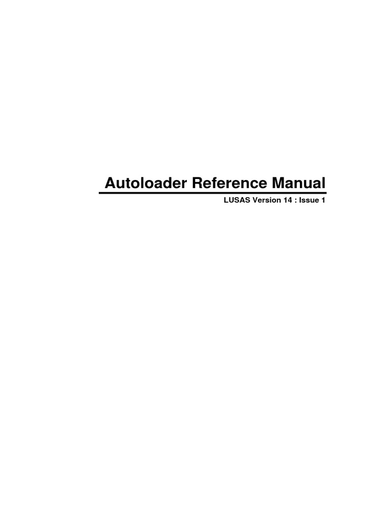 Autoloader Reference Manual PDF | PDF | Filename | Parameter (Computer Programming)