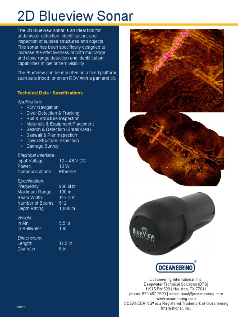 DTS - 2D Blueview Sonar | PDF
