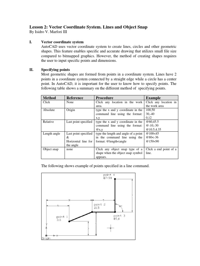 Lesson Vector Coordinate System | PDF | Command Line Interface | Coordinate System