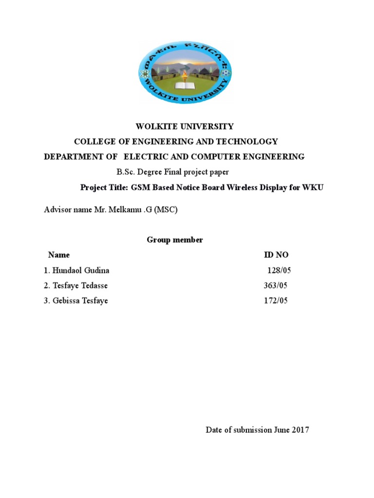 Wolkite University | PDF | Wireless | Computer Engineering