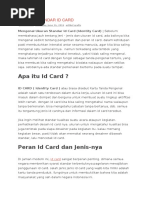 Ukuran KTP dalam Cm, Mm, dan Inch | PDF