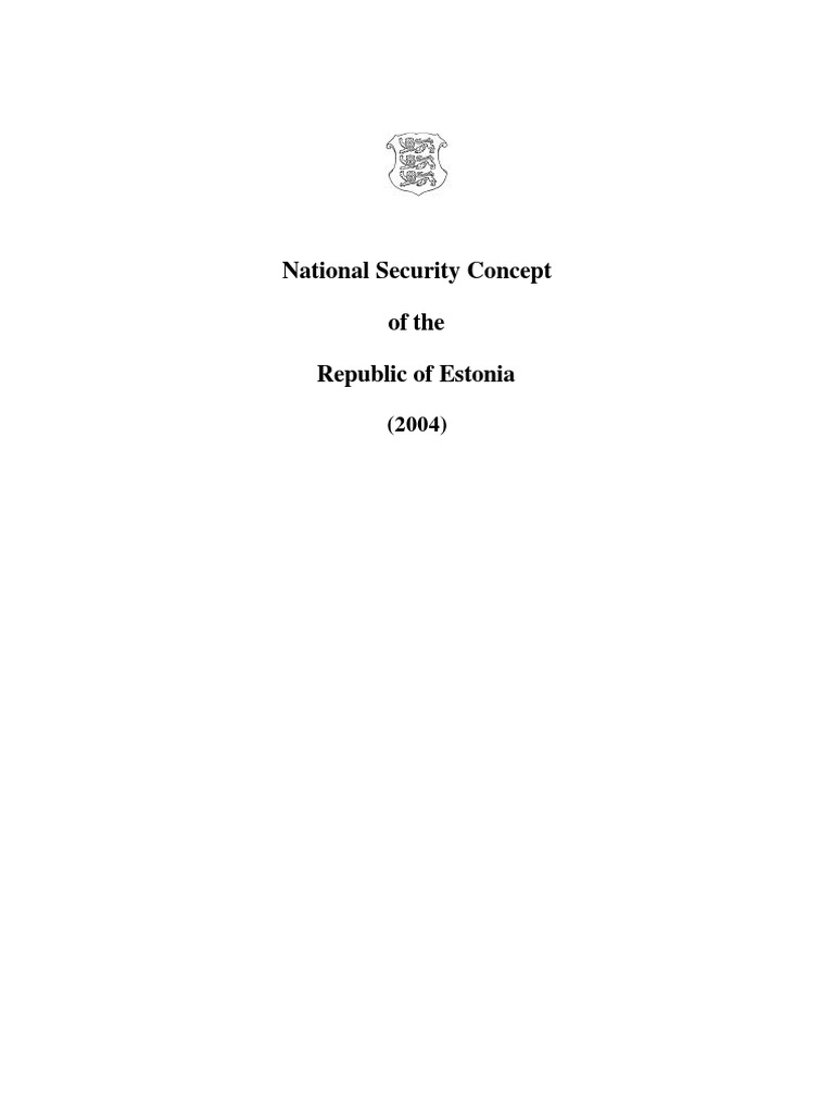 Estonia's 2004 National Security Concept | PDF | Nato | Baltic States