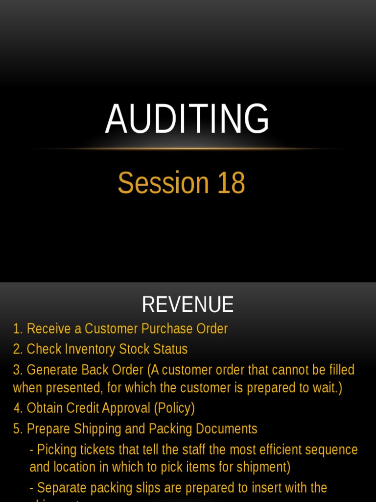 Revenue Auditing Process and Assertions | PDF | Financial Transaction ...