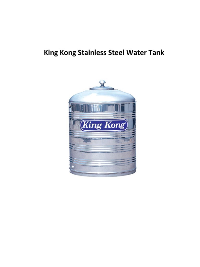 King Kong Stainless Steel Water Tanks | PDF | Gallon | Unrest