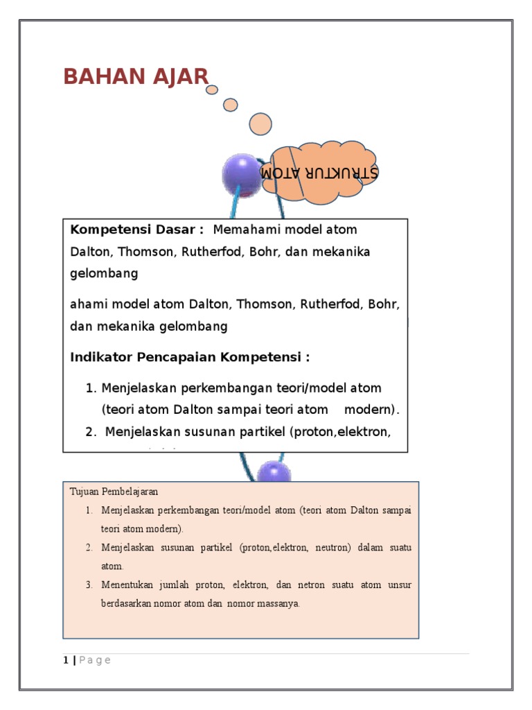Bahan Ajar Ocik Struktur Atom | PDF