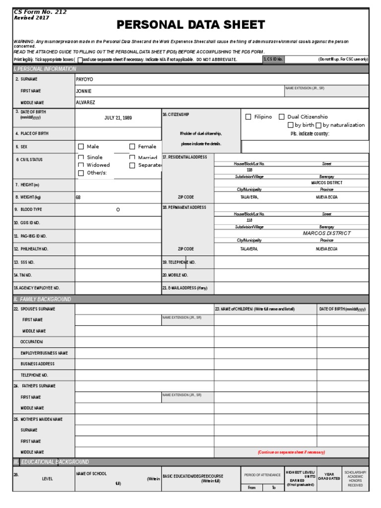 2017 Revised Pds | PDF | Passport | Graduate School