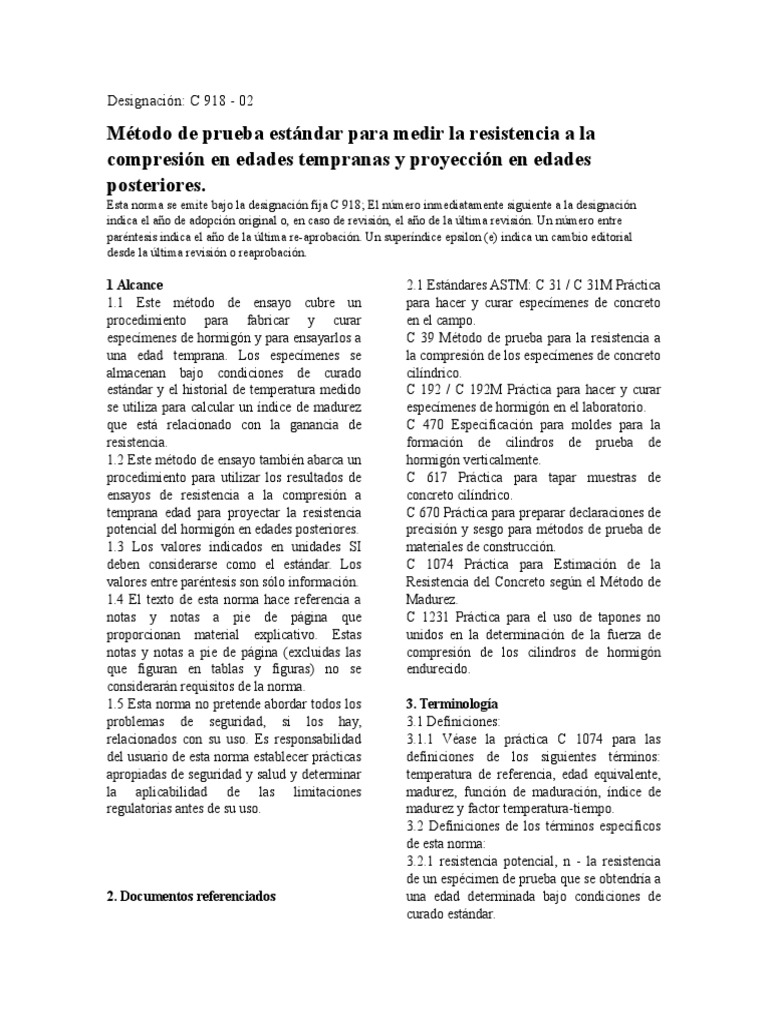 Astm C918-02 | PDF | Resistencia Eléctrica y Conductancia | Logaritmo