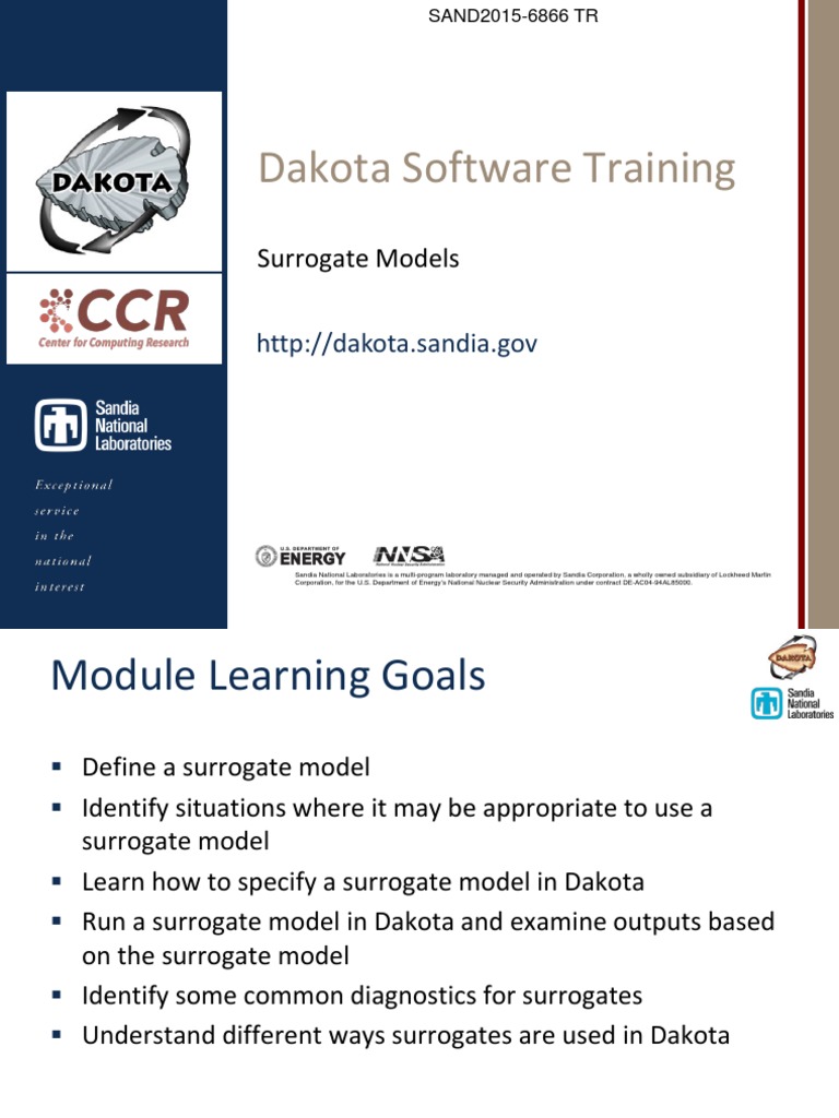 Dakota Software Training Surrogate Models Pdf Cross Validation Statistics Mathematical 