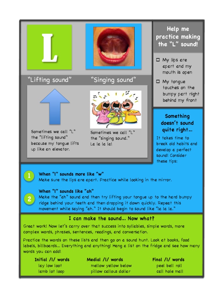 "Lifting Sound" "Singing Sound": Help Me Practice Making The "L" Sound ...