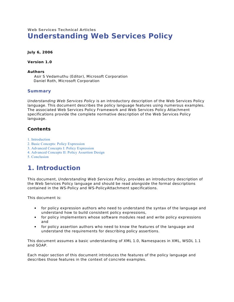 Understanding Web Services Policy | PDF | Web Service | Soap
