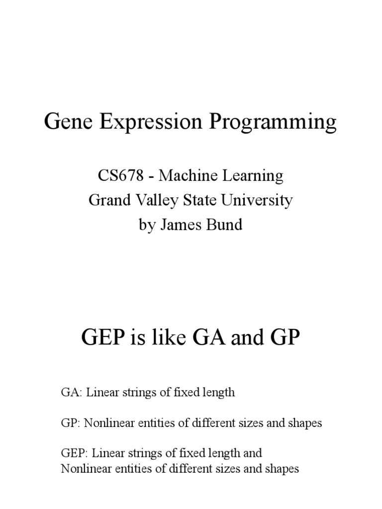 Gene Expression Programming Pdf Gene Life Sciences