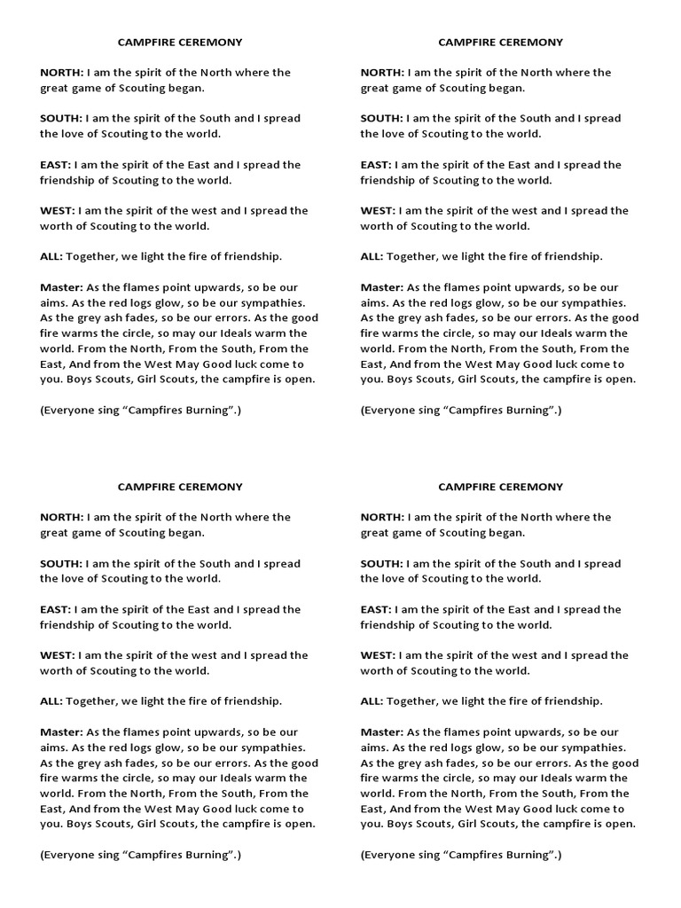 Campfire Ceremony | PDF | Scouting | Fires