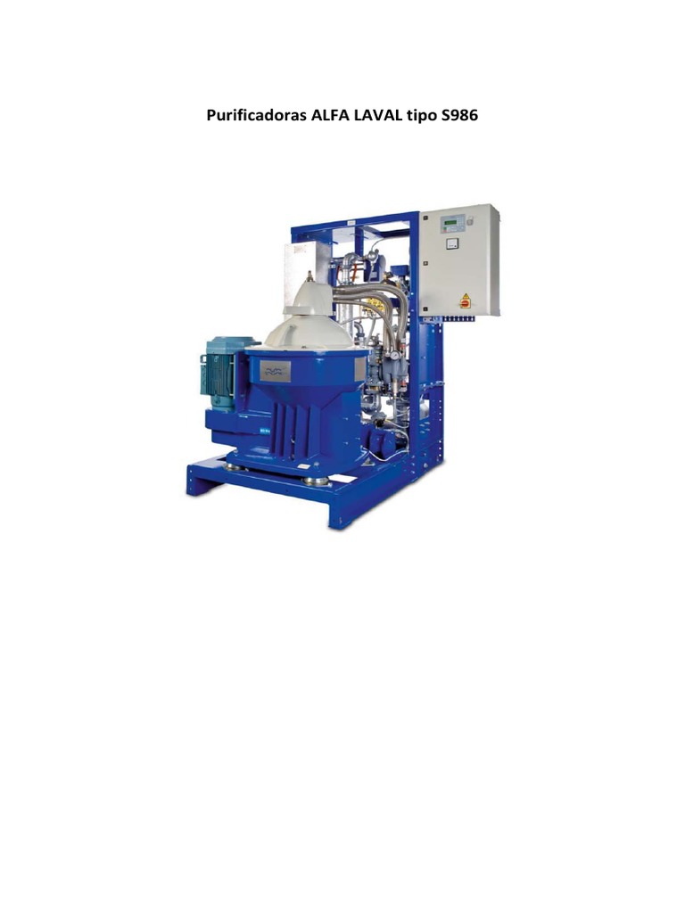 Purificadora Hfo Alfa Laval s986. | PDF