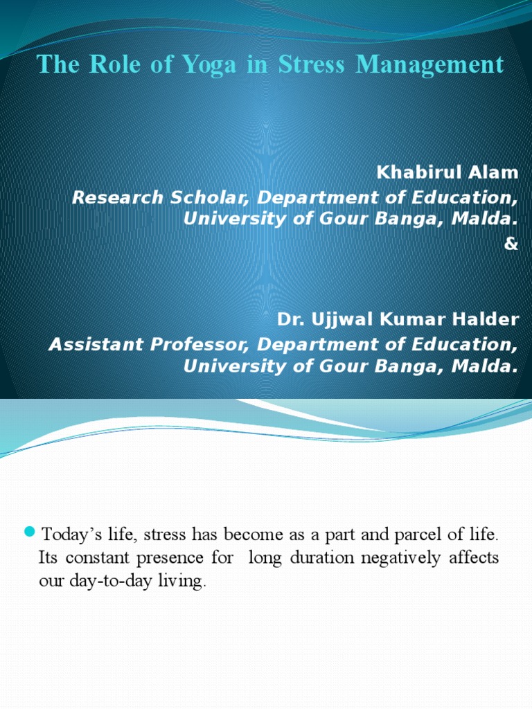 Yoga's Role in Stress Management | PDF | Stress (Biology) | Yoga