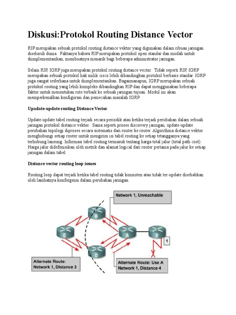 Mempelajari Protokol Routing Distance Vector | PDF
