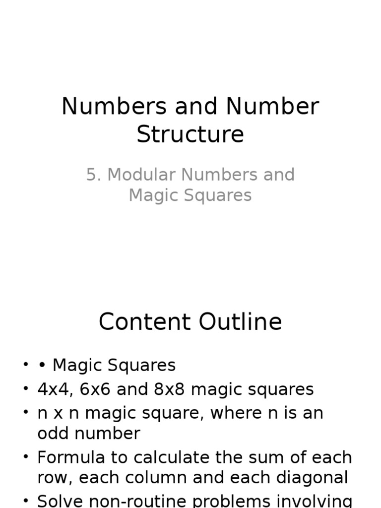 Numbers and Number Structure | PDF | Numbers | Mathematical Objects