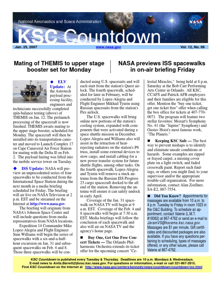 NASA 168003main 01-25-07 | PDF | International Space Station | Space ...