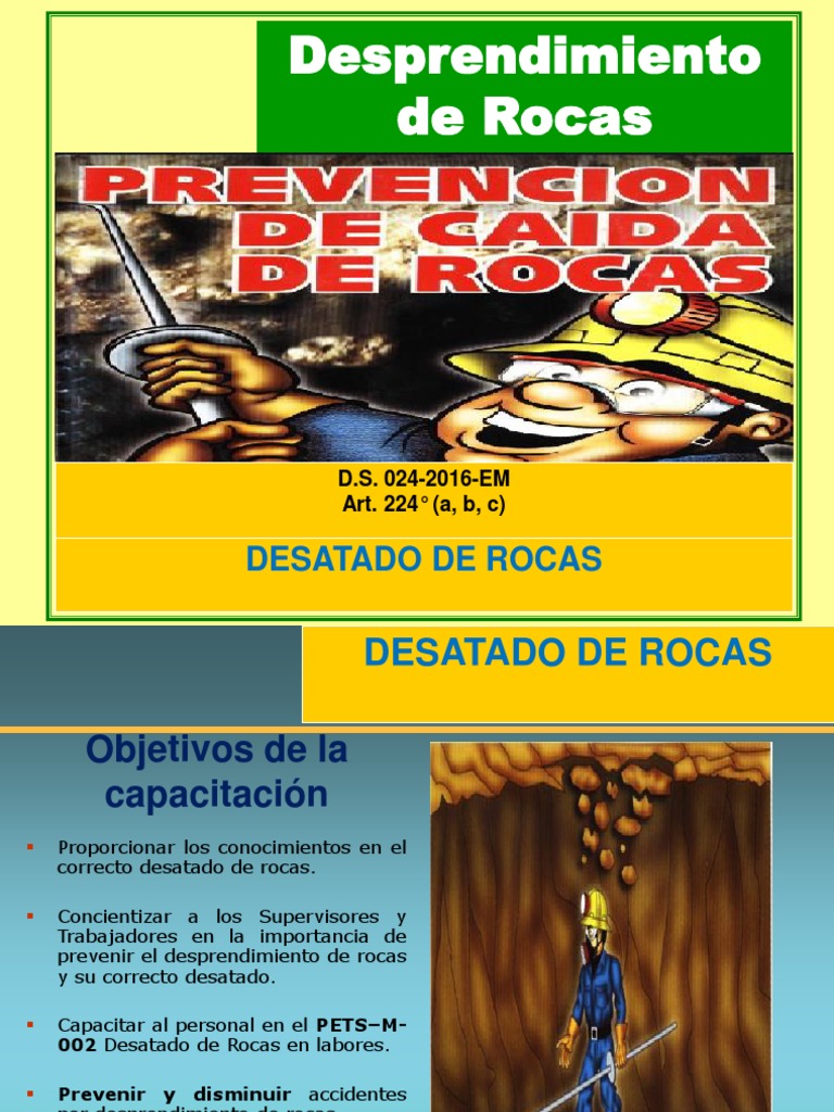 Desprendimiento de Rocas | PDF | Roca (geología) | Minería