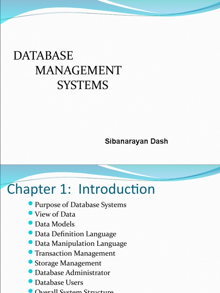 Database Management Systems: Sibanarayan Dash | PDF | Databases | Conceptual Model
