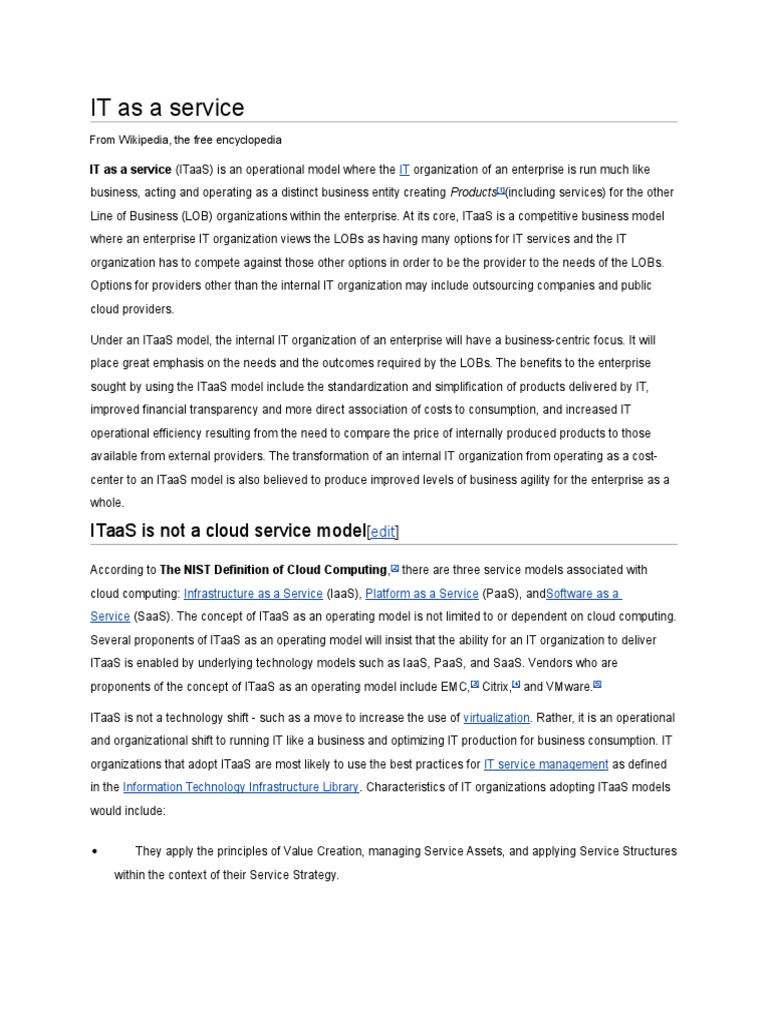 4IT As A Service | PDF | Cloud Computing | Accountability