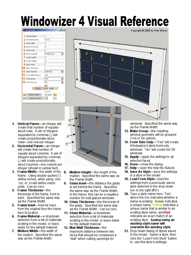 Windowizer 4 Visual Reference PDF | PDF | Window