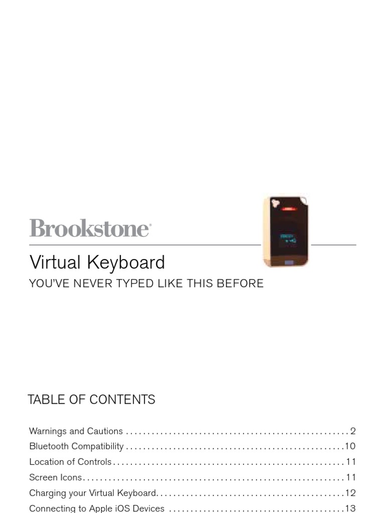 Virtual Laser Keyboard 796246p Manual | PDF | Computer Keyboard | Radio