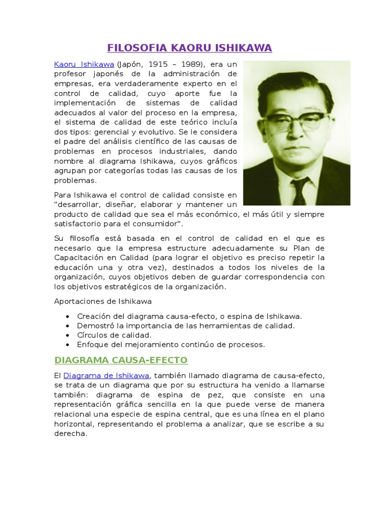 Filosofia Kaoru Ishikawa | Descargar gratis PDF | Calidad (comercial ...