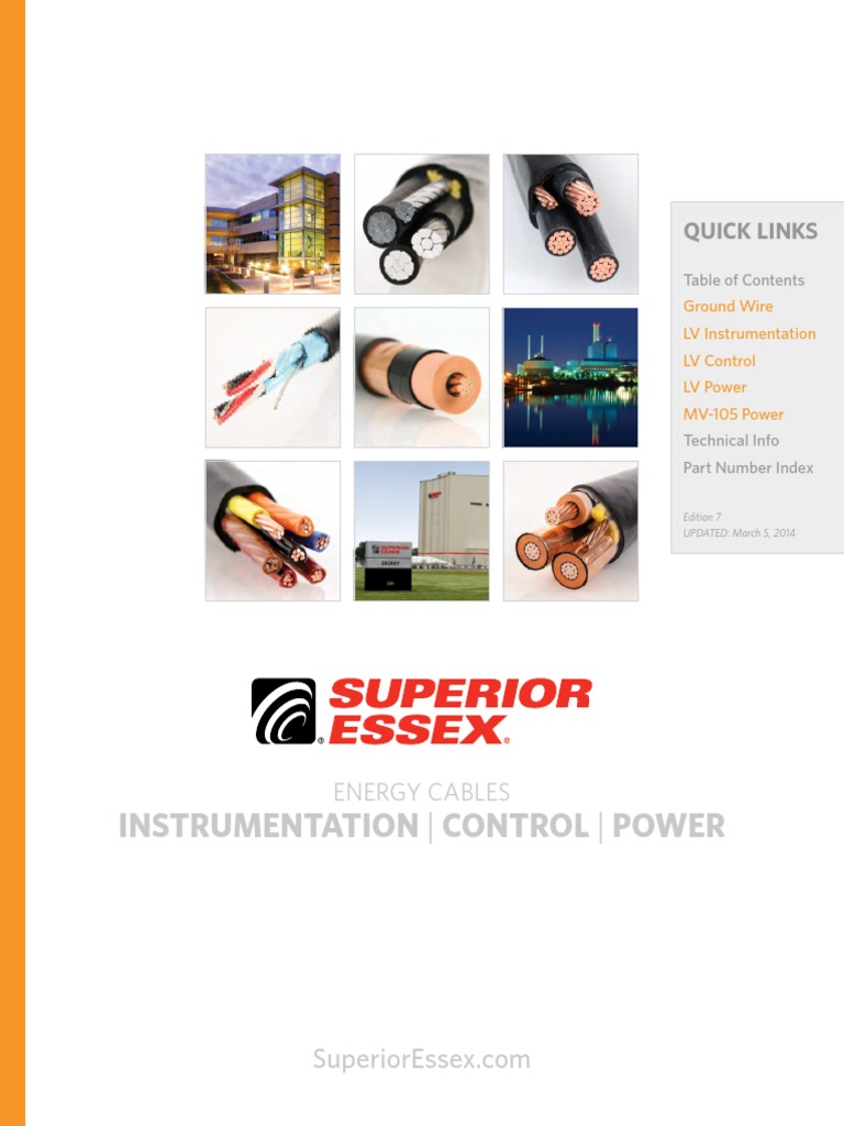 Energy Catalog Superior Essex | PDF | Cable | Electrical Conductor