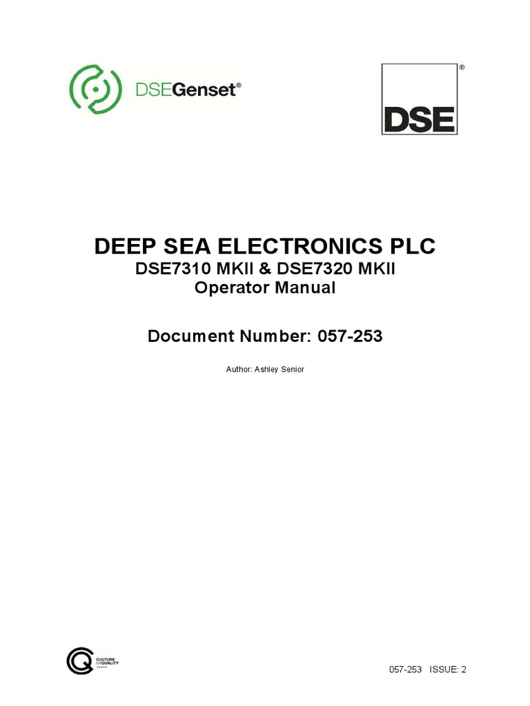 DSE7310 MKII DSE7320 MKII Operators Manual PDF | PDF | Exhaust Gas ...