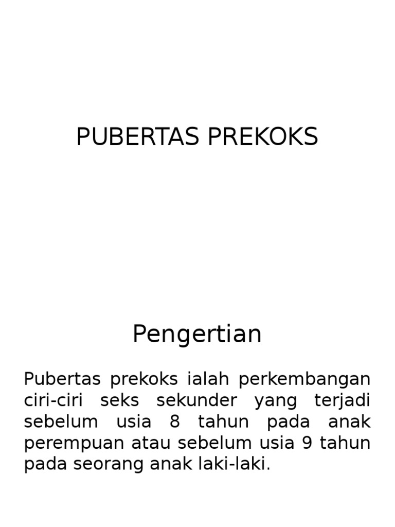 Pubertas Prekoks | PDF